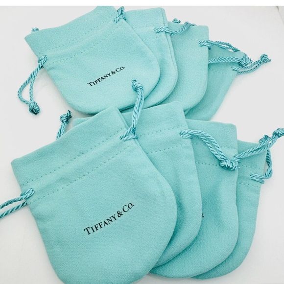 Tiffany & Co. | Bags | Authenic Tiffany Co Blue Drawstring Pouches ...